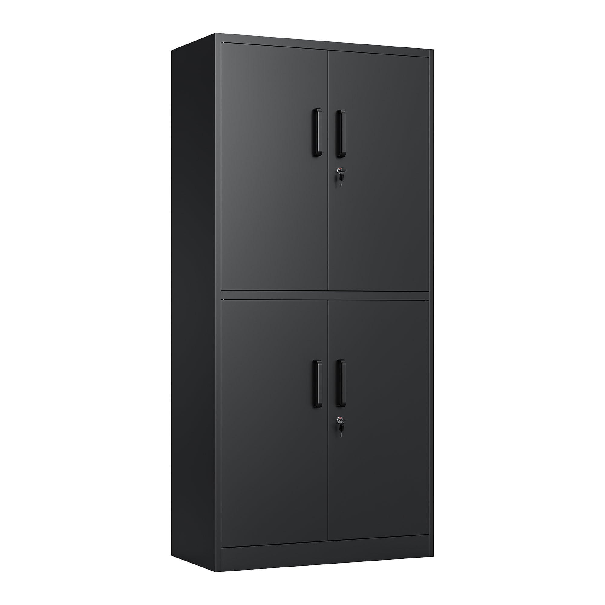 STANI Tall Metal Storage Cabinet, 4 Lockable Doors, 2 Adjustable ...