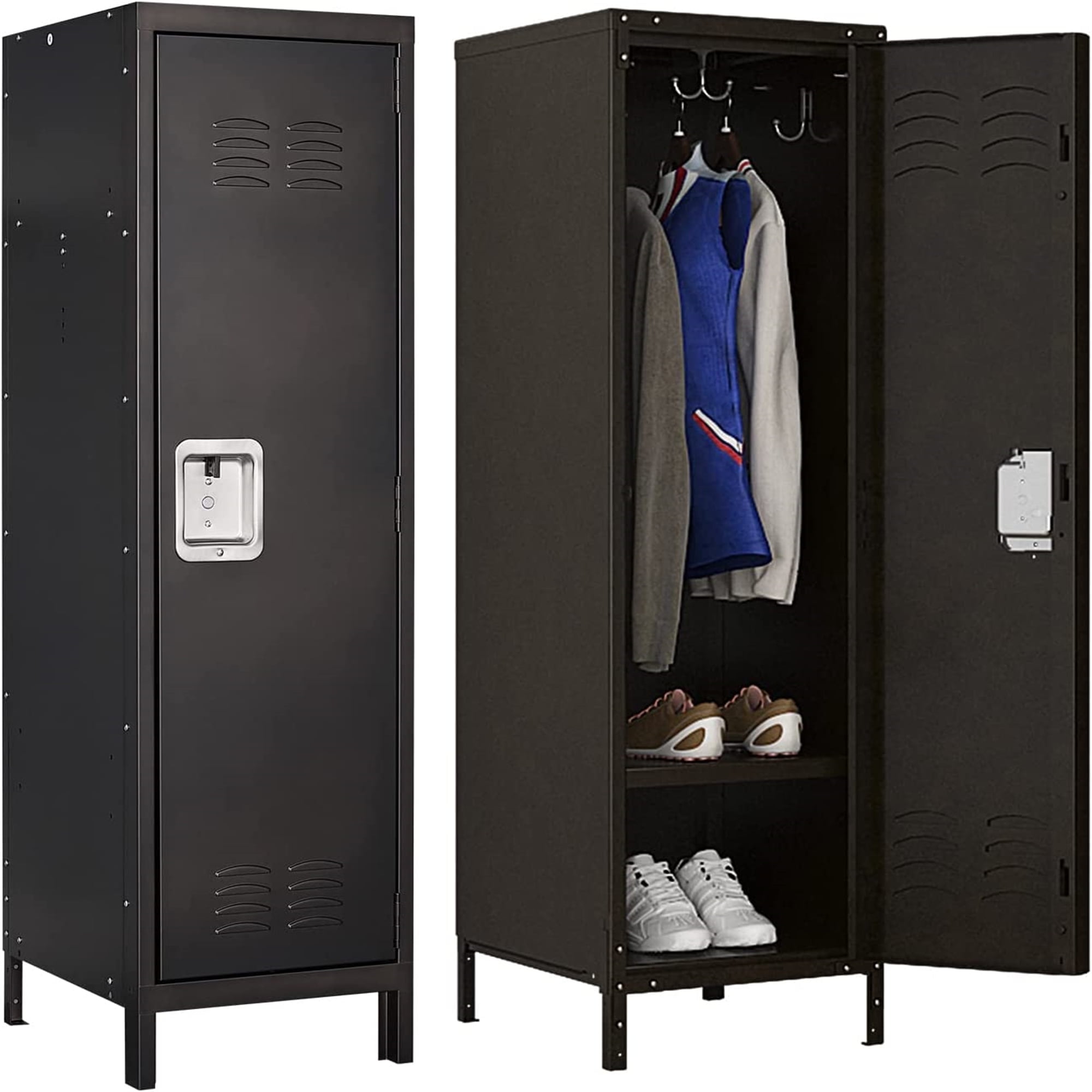 STANI Single Door Metal Storage Locker, Steel Cabinet for Garage, Home ...