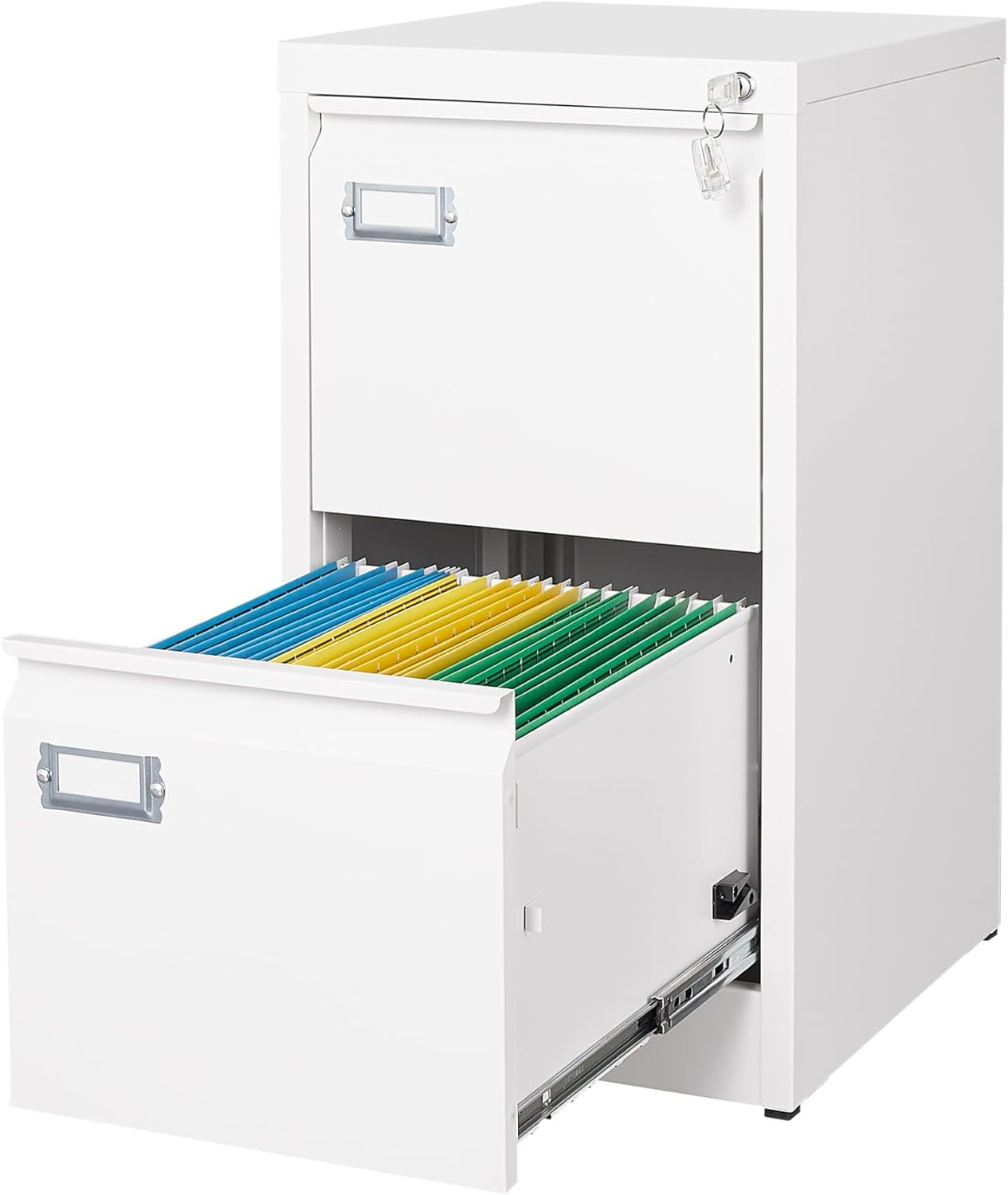 STANI Metal Vertical File Cabinet with Lock，Narrow Filing Cabinets ...