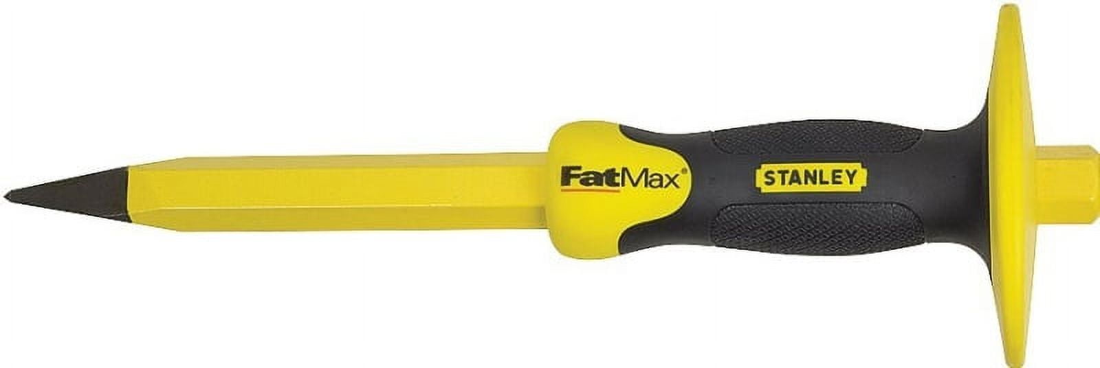 STANLEY 16-329 Concrete Chisel 12 in OAL Ergonomic Rubber Yellow Handle ...