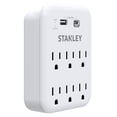 STANLEY 6-AC Outlet 2-USB Port 1,200-Joules SurgePro 1200 USB Extreme ...