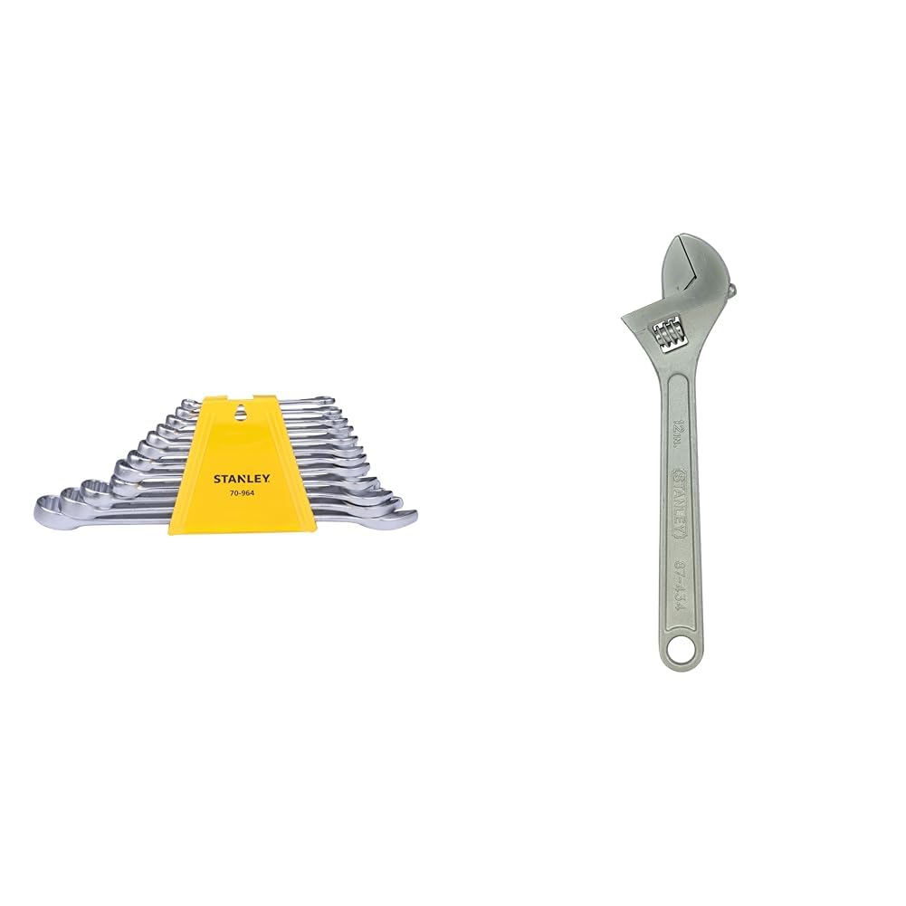 STANLEY 70964E 12Piece Chrome Vanadium Steel Combination Spanner Set ...