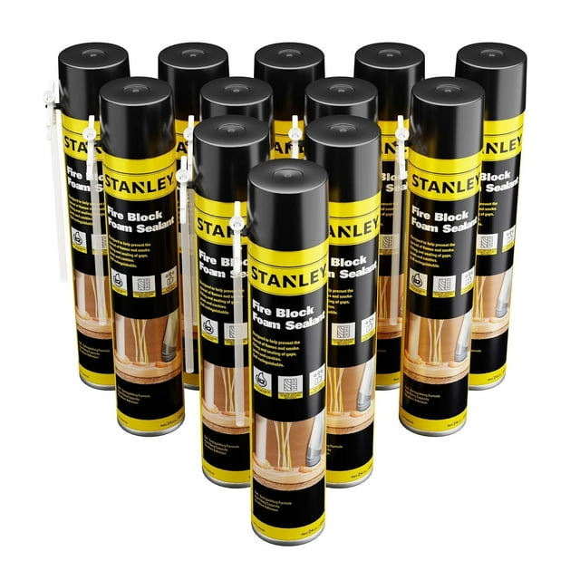 STANLEY Fire Block Foam Sealant - Orange Fire Rated Insulation Spray ...