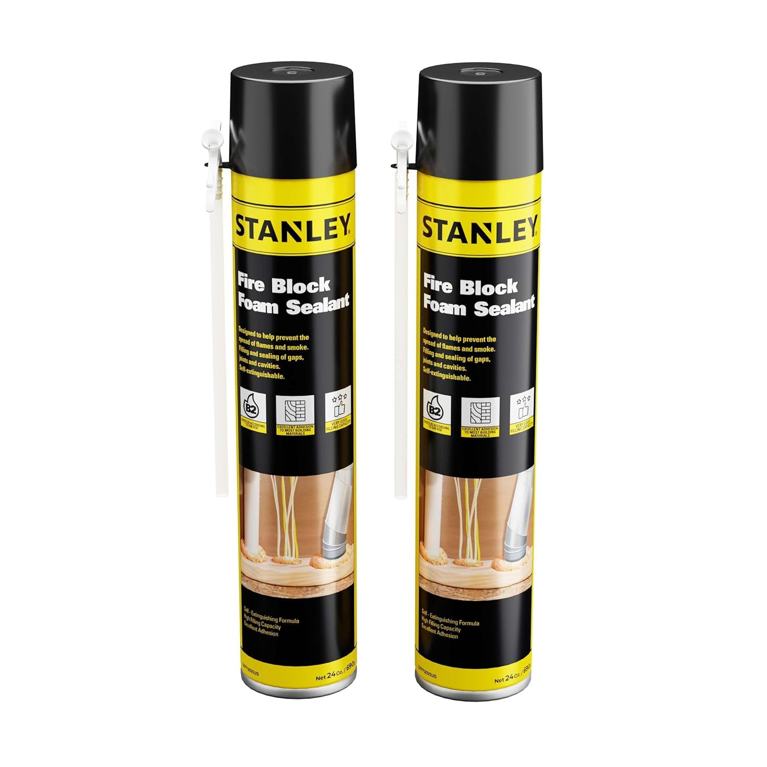 STANLEY Fire Block Foam Sealant - Orange Fire Rated Insulation Spray ...