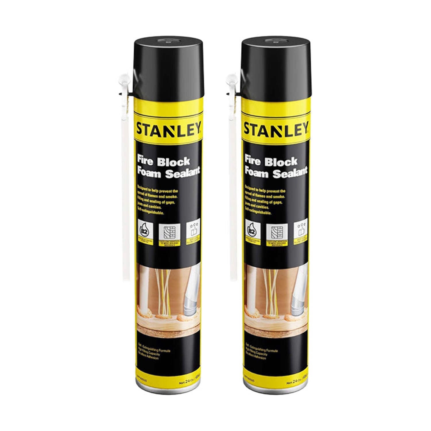 Stanley Fire Block Foam Sealant - Orange Fire Rated Insulation Spray ...