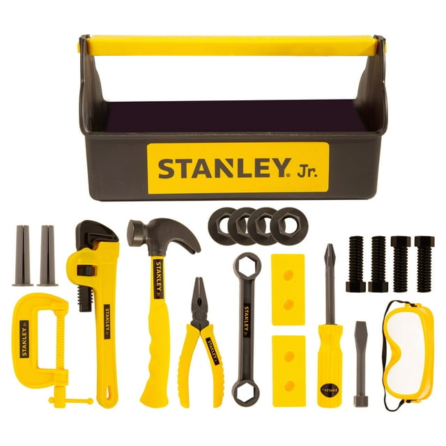 STANLEY Jr First Starter 5 Piece Tool Set and Toolbox Kit for Little ...
