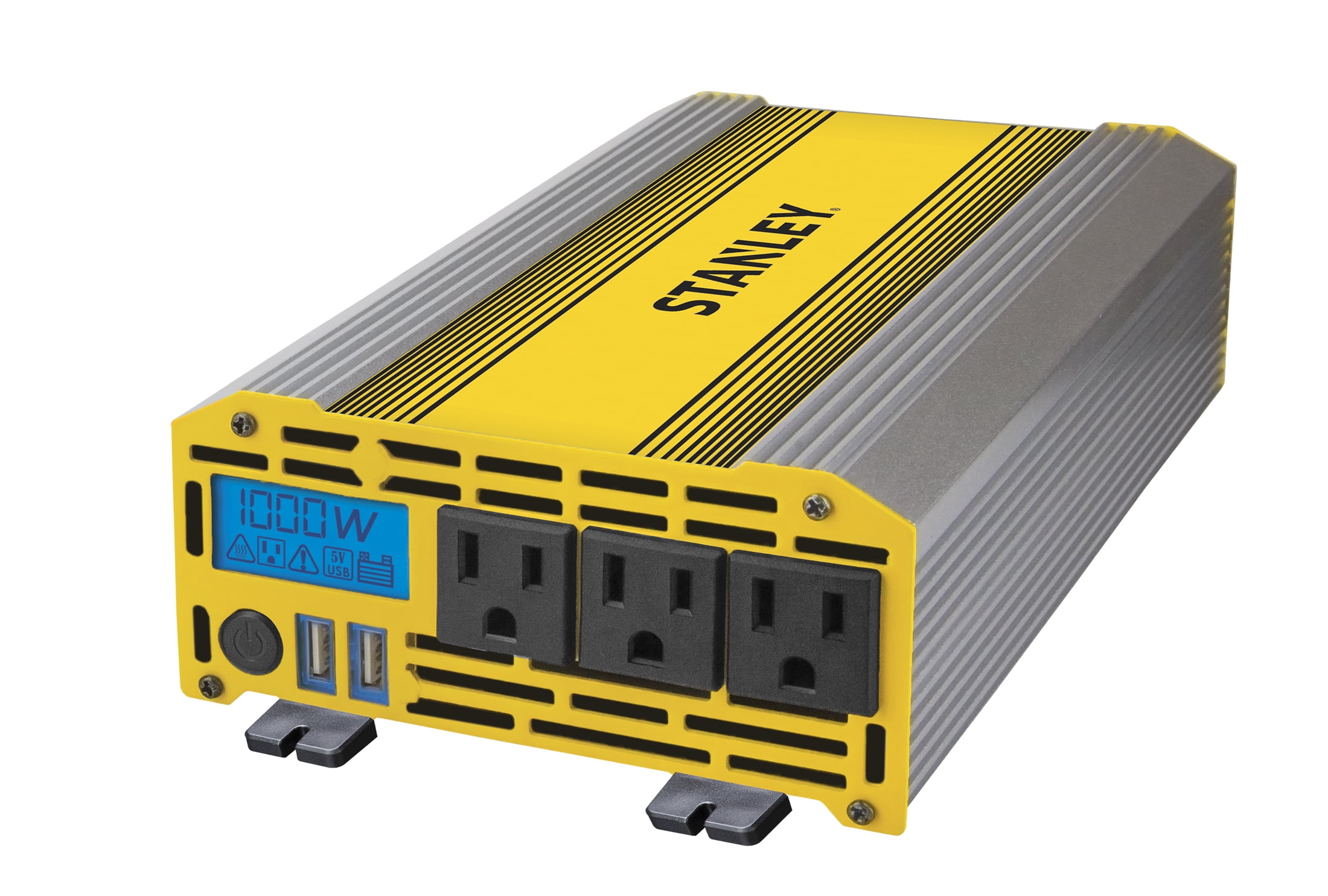 Stanley 1000-Watt Digital Car Power Inverter, 3 AC Outlets, 2 USB Ports ...