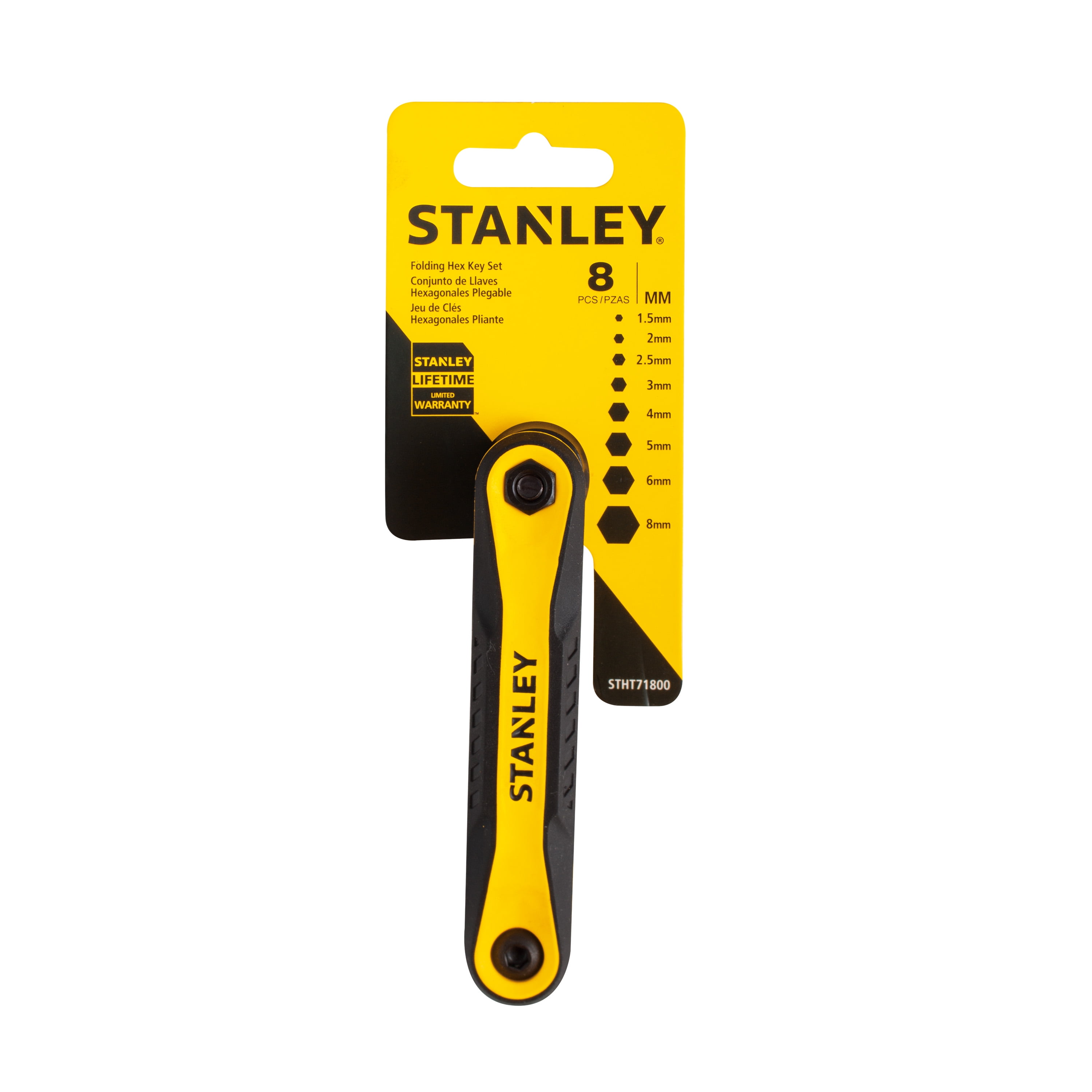 STANLEY® STHT71800 - 8-Piece Folding Metric Hex Key - Walmart.com