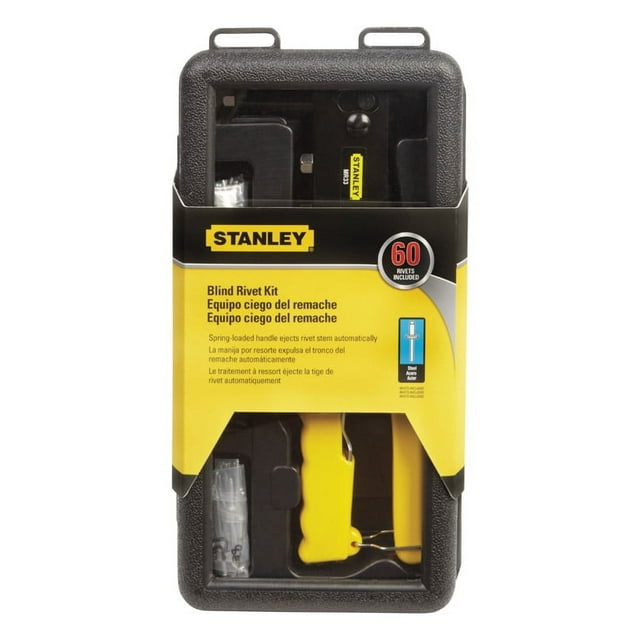 STANLEY Steel Blind Rivet Tool Kit Yellow 60 pc. - Walmart.com