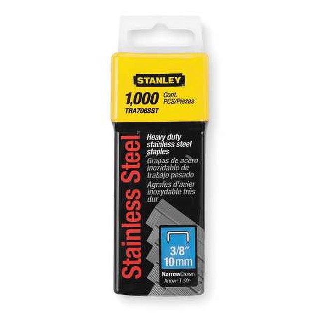 STANLEY TRA706SST 3/8-Inch Stainless Steel Heavy Duty Staples, 1000 Ct ...