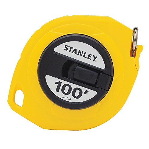 STANLEY Tape Measure, 3/8-Inch Graduations, 100-Foot, Yellow (34-106 ...