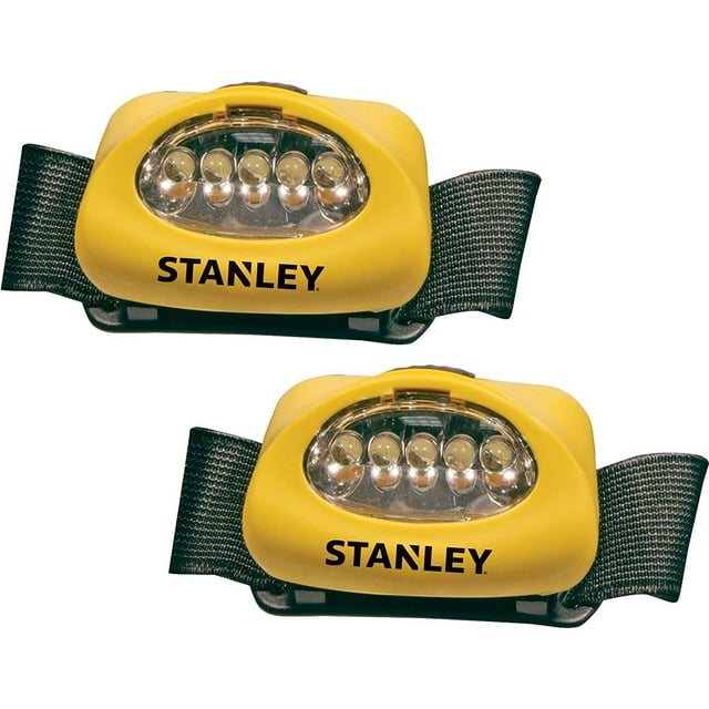 STANLEY Twin Pack 5-LED Alkaline Hands Free Headlamp (HL2PKS) - Walmart.com