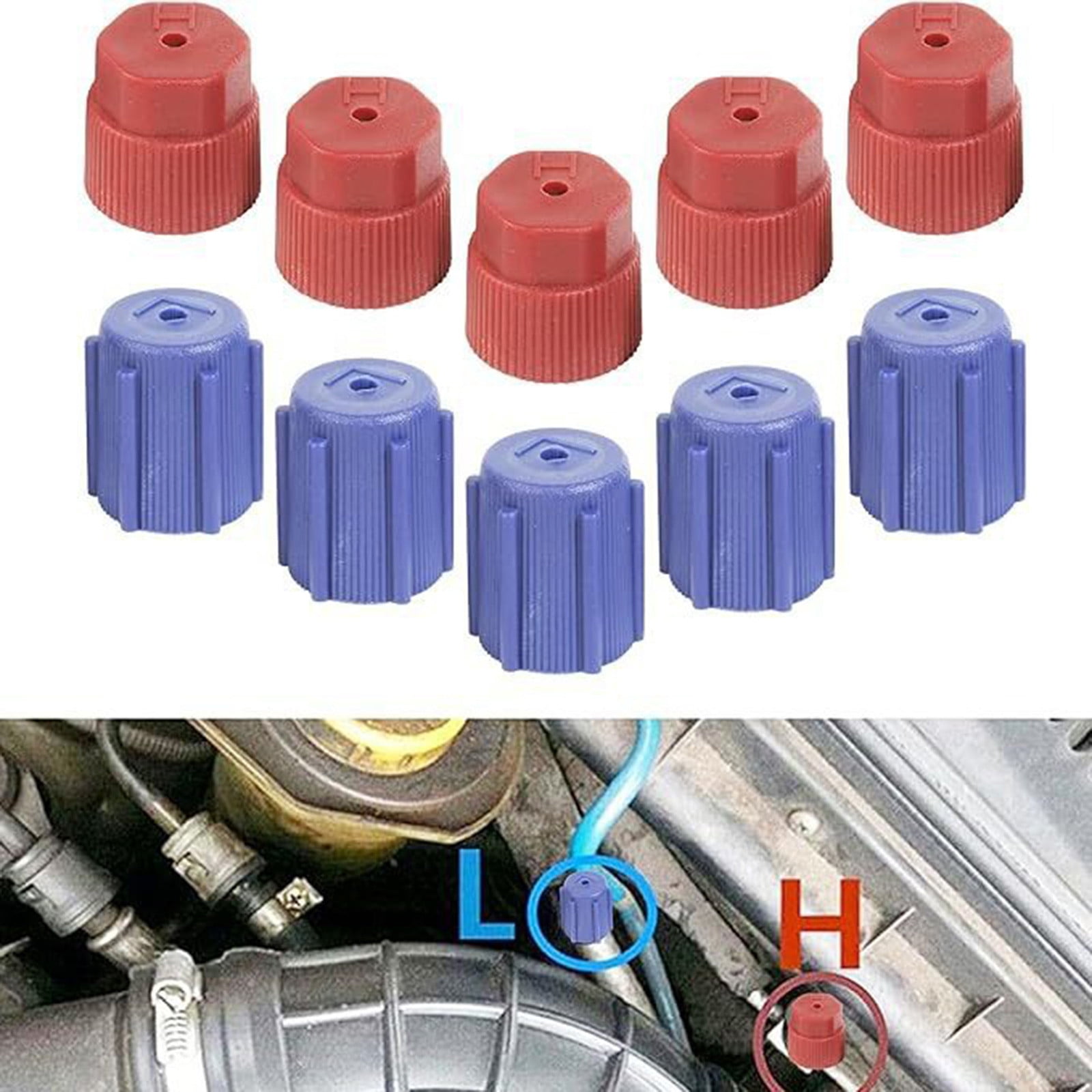 STAOEDU 10Pcs/Set R134a Cap A/C Cap13mm & 16mm Air Conditioning Service ...