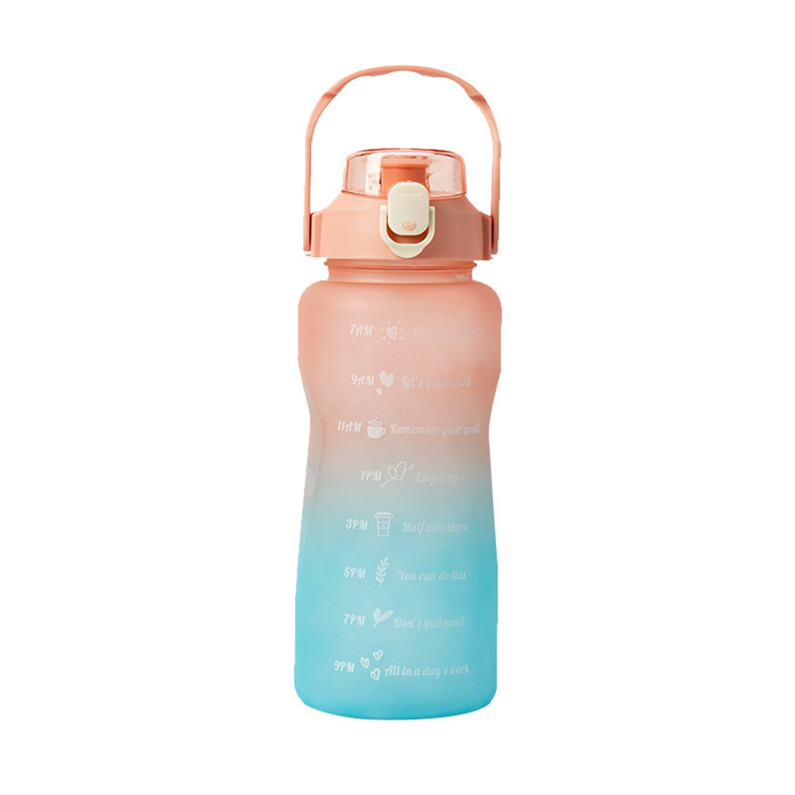 STAOEDU 2L Extra Large Plastic Motivational Water Bottle with Handle ...