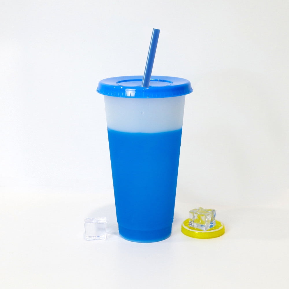 STAOEDU Color Changing Cups with Lids and Straws 24 oz Plastic Cups for ...