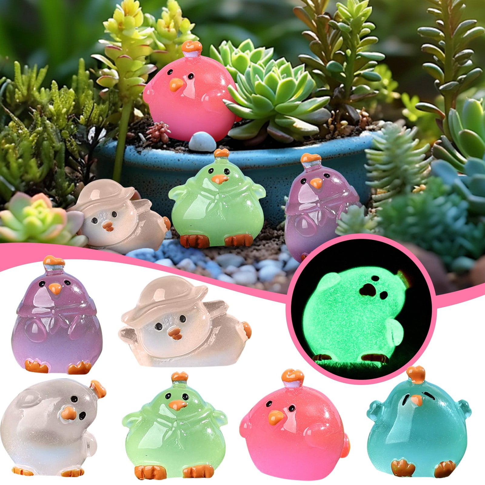 STAOEDU Miniature Stupid Chicken Figurines Desk Bedroom Decor Gifts ...