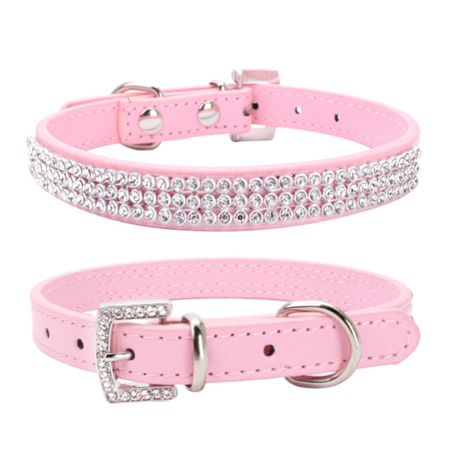 STAOEDU Rhinestones Cat Dog Collar Soft Safe Adjustable Collar Bling ...