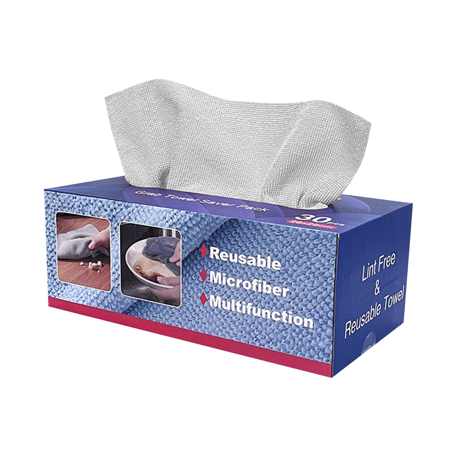 STAOEDU Smart Rags in Box - (Pack of 30) , Reusable Microfiber Rags for ...