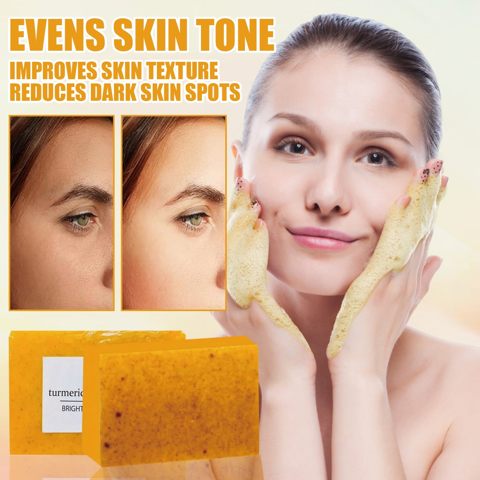 STAOEDU Turmeric Soap Bar, Organic Turmeric Soap for Dark Spots & Acne ...