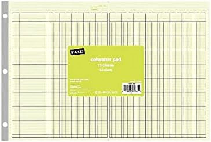 STAPLES 217893 Columnar Pads 13 Columns 11-Inch x 16 5/16-Inch Each ...