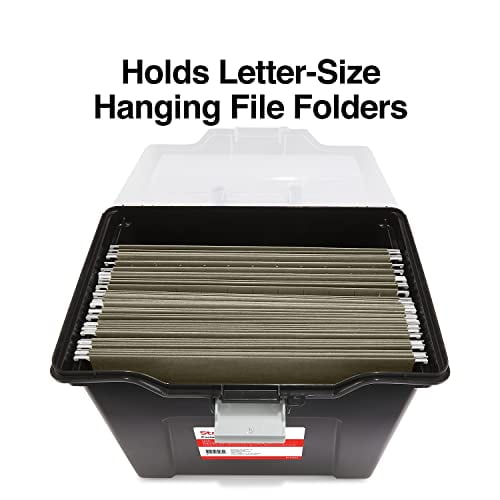 STAPLES File Folder Tote, Portable Filing Box, Holds Letter Size ...