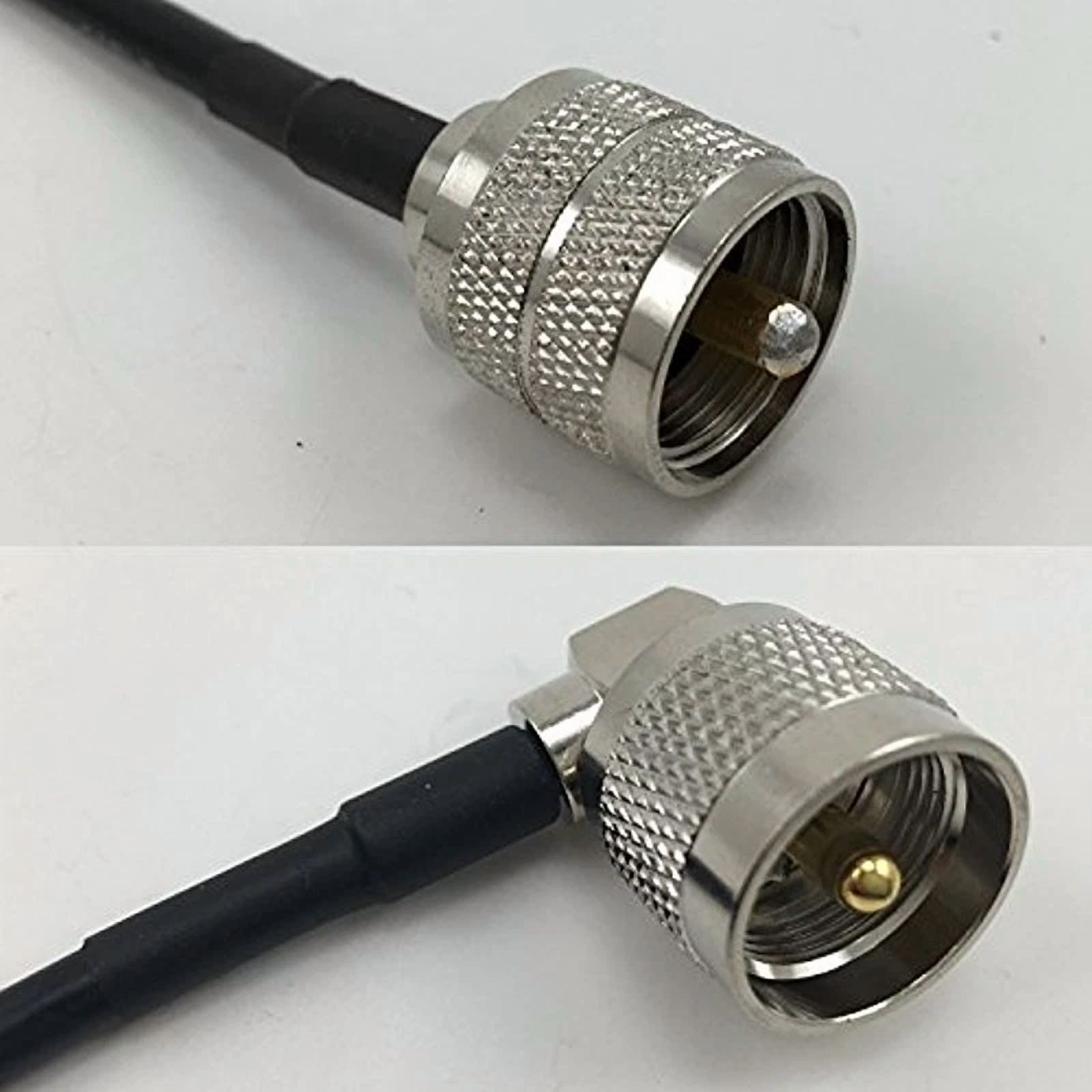 STAR- 1 Foot Rg58 Pl259 Uhf Male To Uhf Male Angle Pigtail Jumper Rf ...