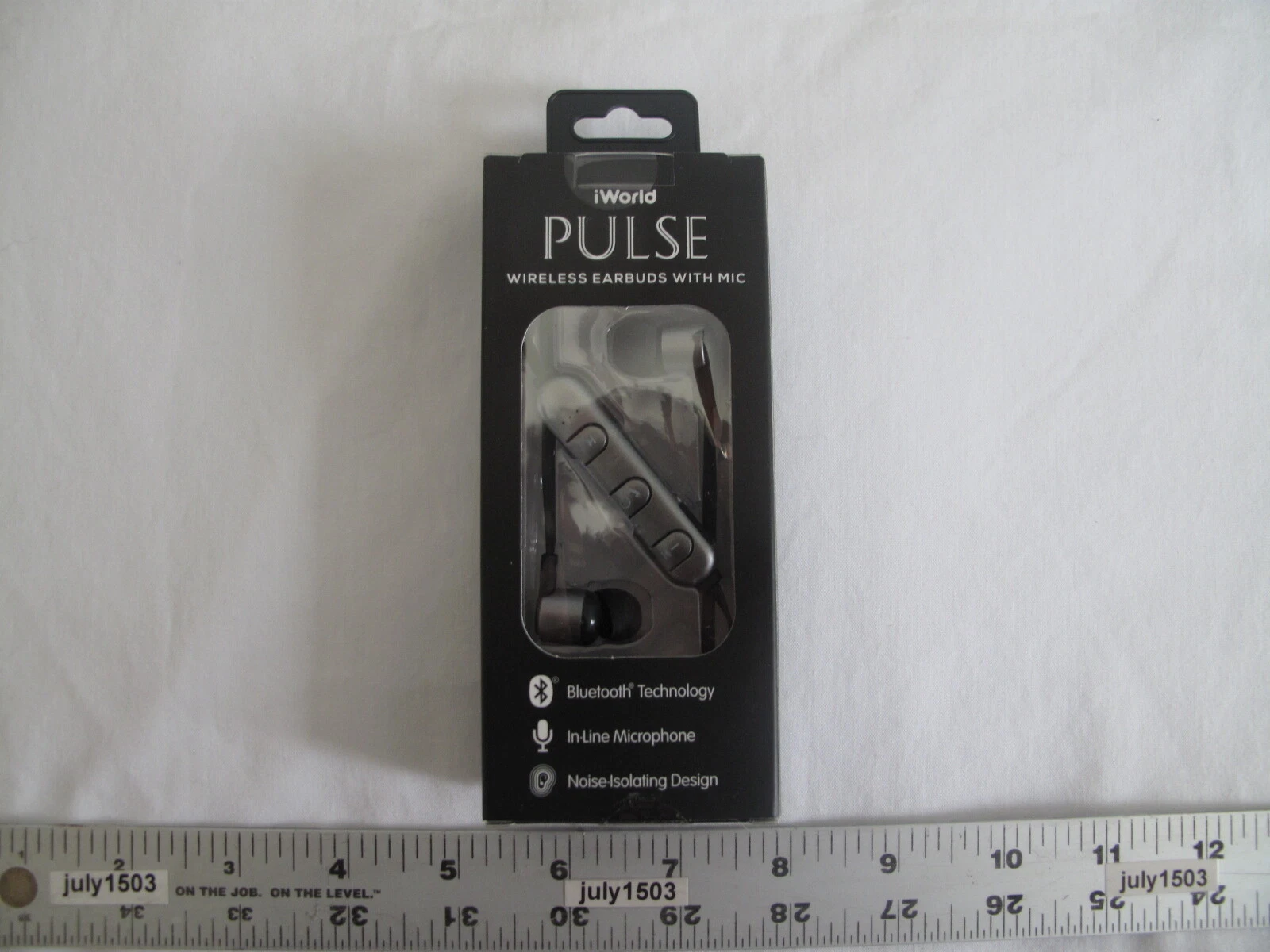 STAR- (1) New Iworld Pulse Wireless Bluetooth Earbuds W/Mic - Black ...