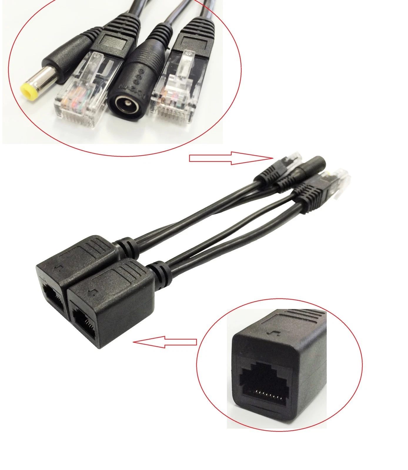 STAR- 1 Pair - Ip Camera Power Over Ethernet Passive Poe Injector ...