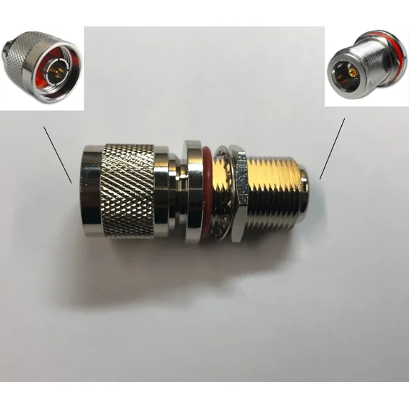 STAR- 1 X Adapter N Type Male Plug To N Female Jack Rf Bulkhead Type ...
