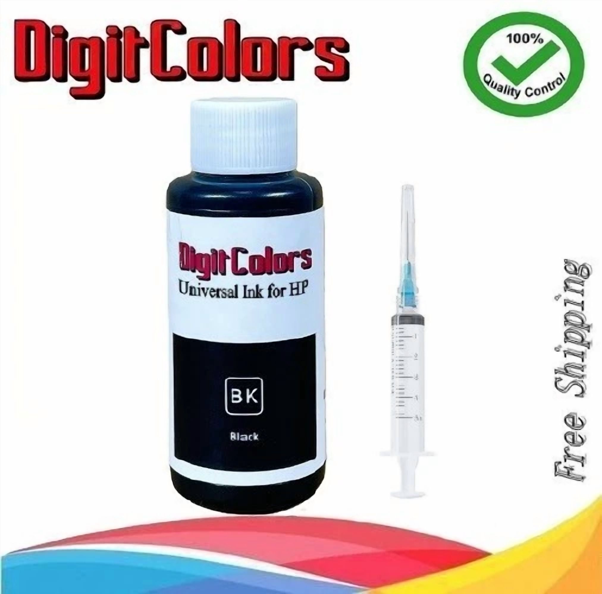 STAR- 100Ml Black Bulk Refill Ink Kit W Syringe For All Hp Universal ...