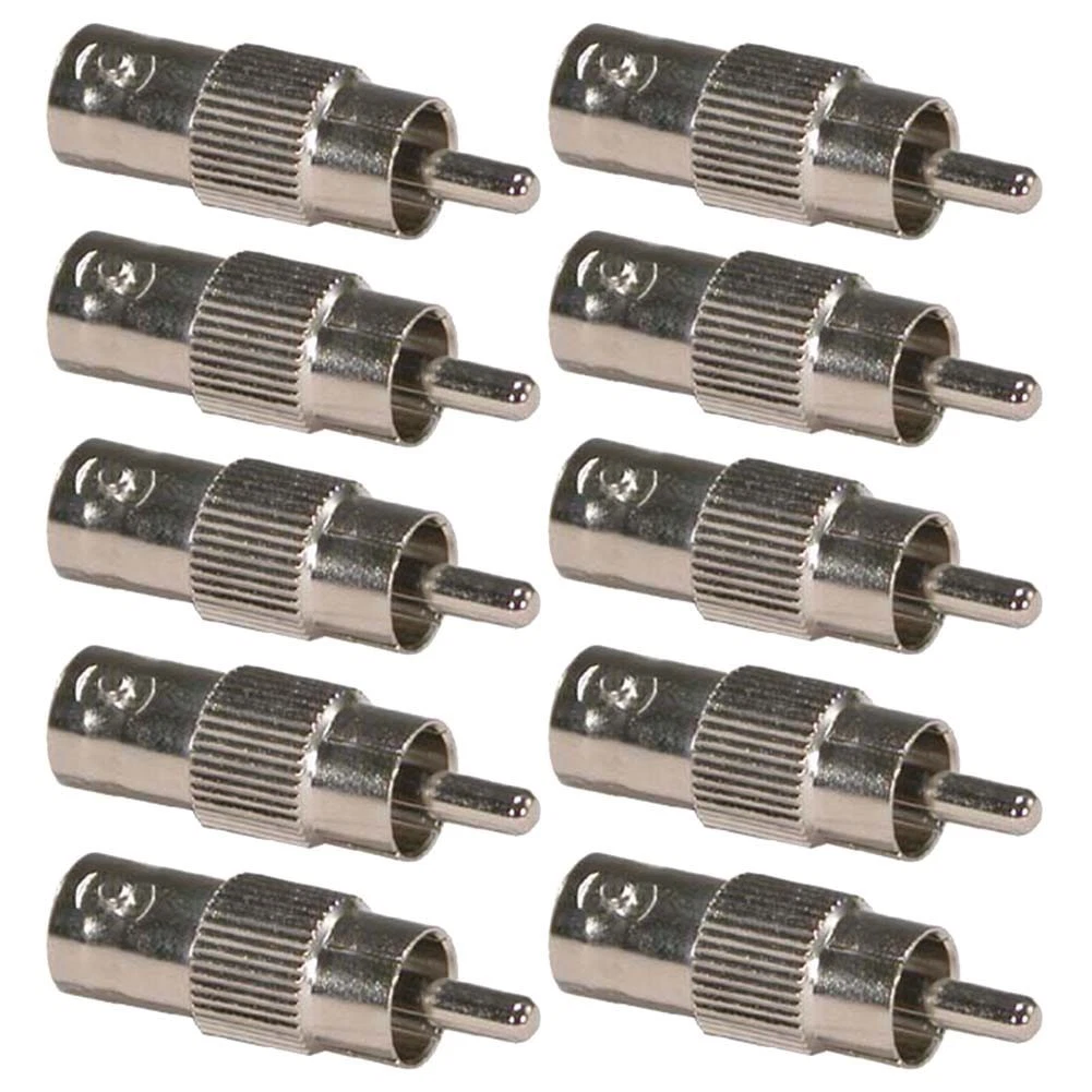 STAR- 10X Bnc Female To Rca Male Cable Plug Coax/Coaxial Adapter ...