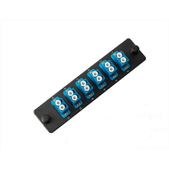 STAR- 12 Port Lgx Footprint Fiber Patch Panel Loaded With 6 Blue Lc ...