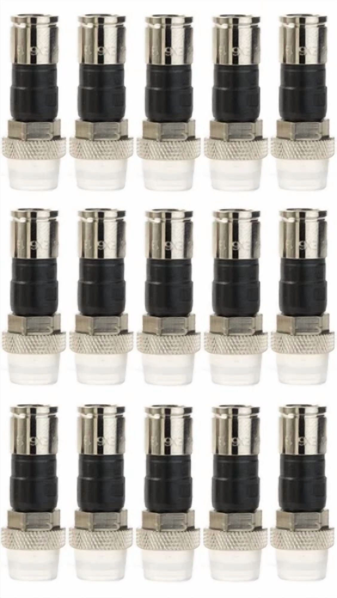 STAR- 15 Pack Ppc Rg6 Male Coax Snap-On End Cable Compression Outdoor ...