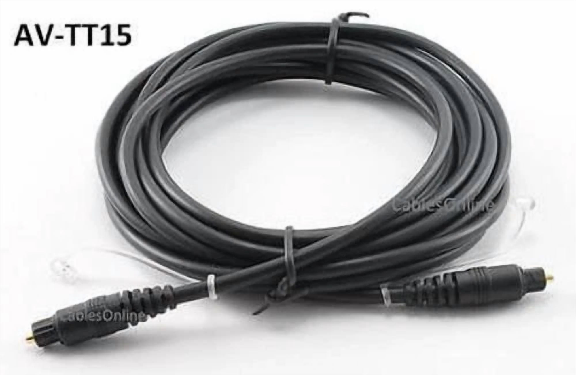STAR- 15Ft Fiber Optical Toslink To Toslink Digital Audio Cable / Cord ...