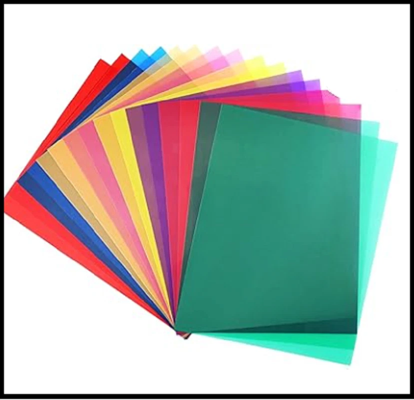 STAR- 16 Pack Light Gels Colored Overlays Transparency Color Film ...