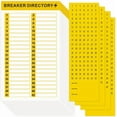 STAR- 16 Sheets Breaker Panel Labels Electrical Box Sticker Numbers ...