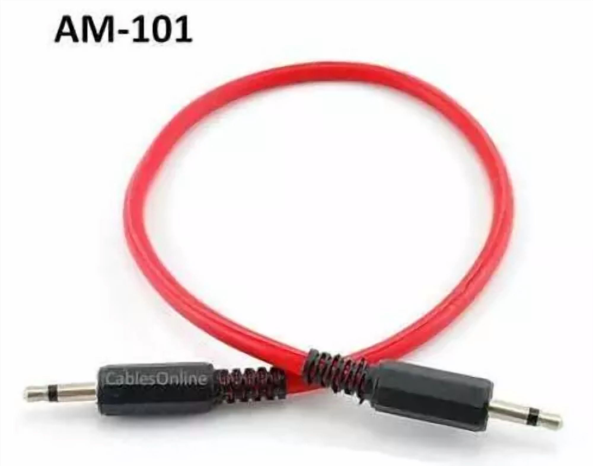 STAR- 1Ft 3.5Mm Mono Audio Male To Male Ultra Flex Red Cable ...