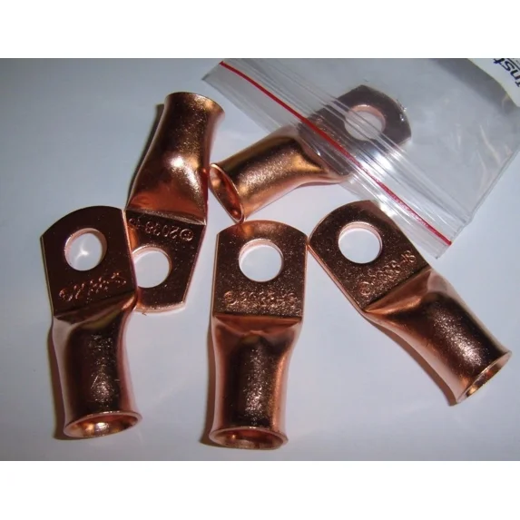 STAR- (2) Wire Ring Terminal Copper 2/0 Awg Gauge 3/8" Connectors Car ...