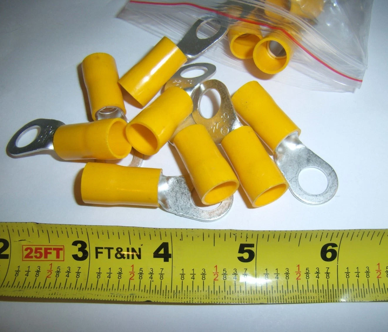 STAR- 2 Wire Ring Terminals 4 Gauge Ga Awg 3/8" Connectors Car Audio ...