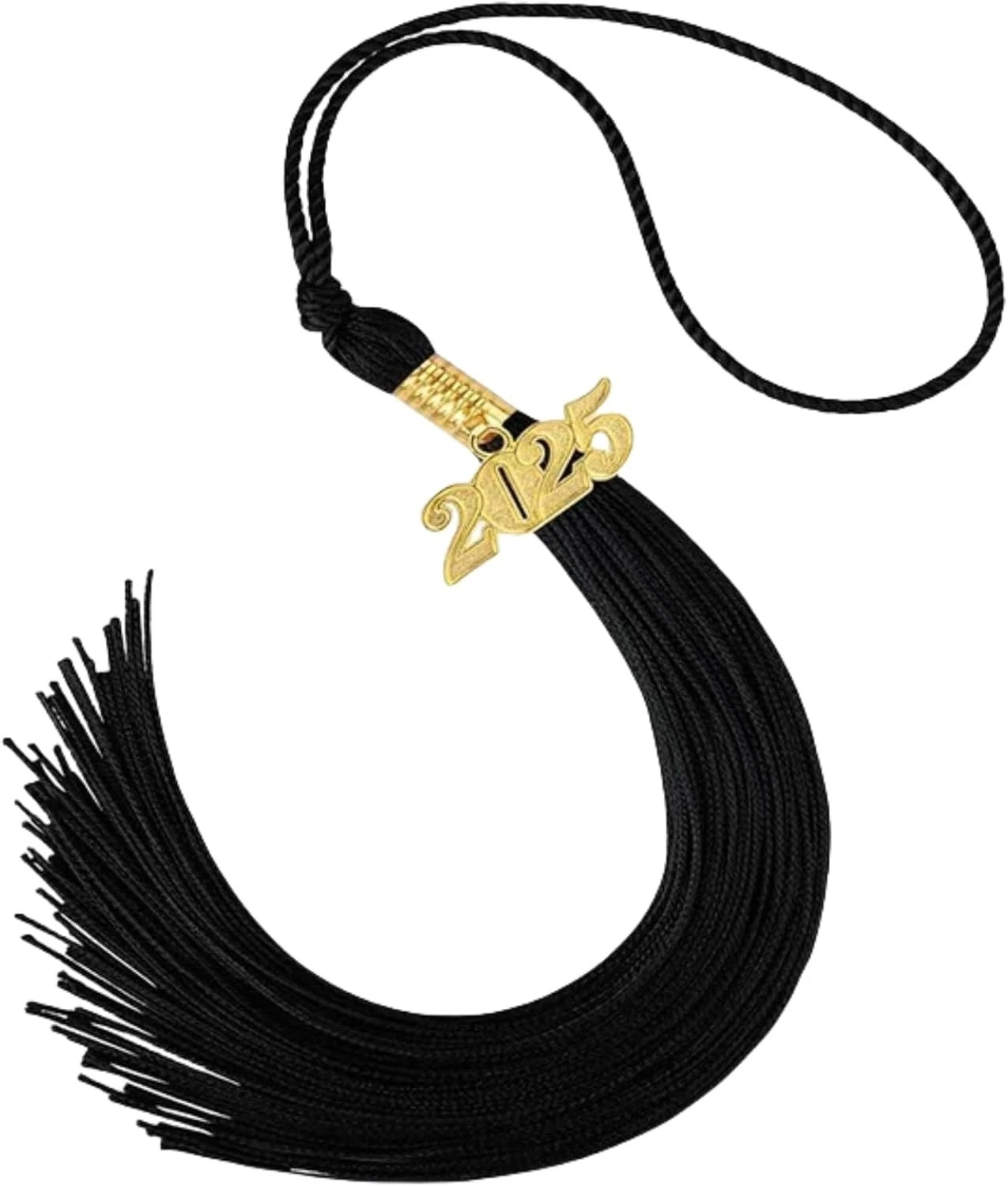 STAR- 2025 Tassel Graduation Black 9", Elegant With 2025 Year Charm ...