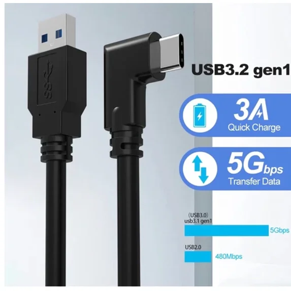 STAR- 20Ft Usb Cable. Right Angle Usb-C To Usb-A - Walmart.com