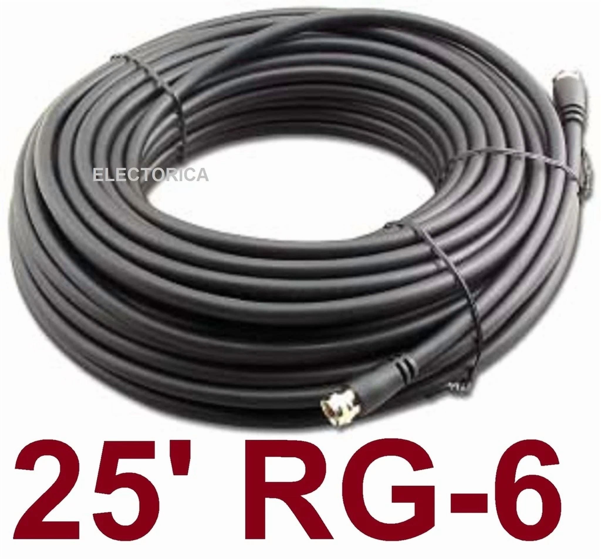 STAR- 25 ' Ft Rg-6 Satellite Coaxial Cable Hd Antenna Rg6 Directv Dish ...