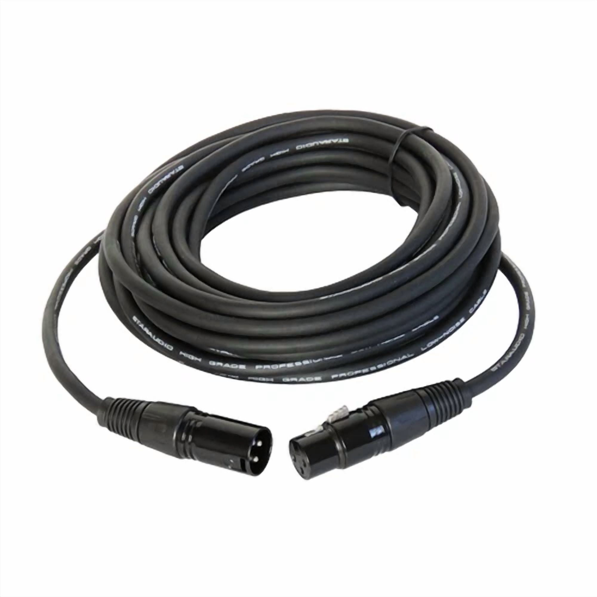 STAR- 25Ft Male Rean Xlr Cable To 3-Pin Shielded Female Cable Mixer Mic ...