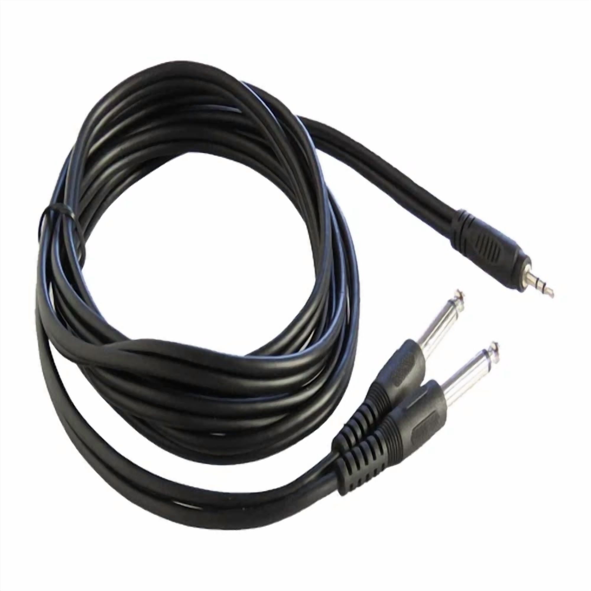 STAR- 3.5Mm Male Stereo Speaker Cable To 8Ft Dual 1/4 Inch Male Mono ...
