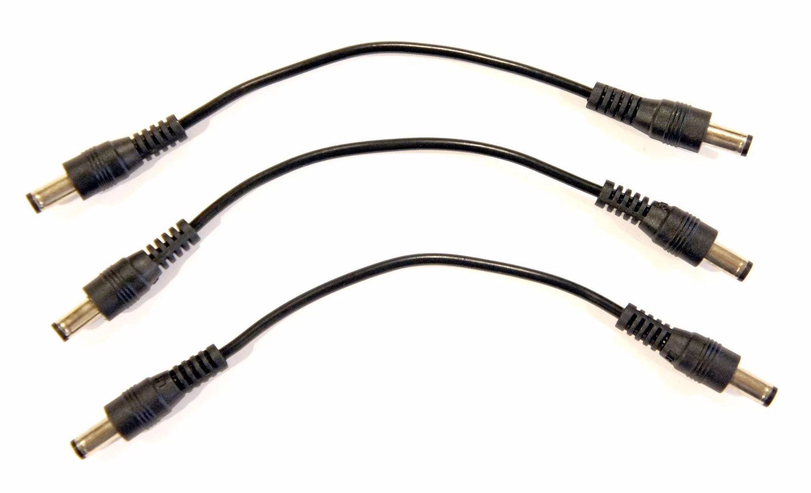 STAR- (3) Dc 12Vdc 12V 9V Power Adapter Male To Male 6" Patch Cable 2.1 ...