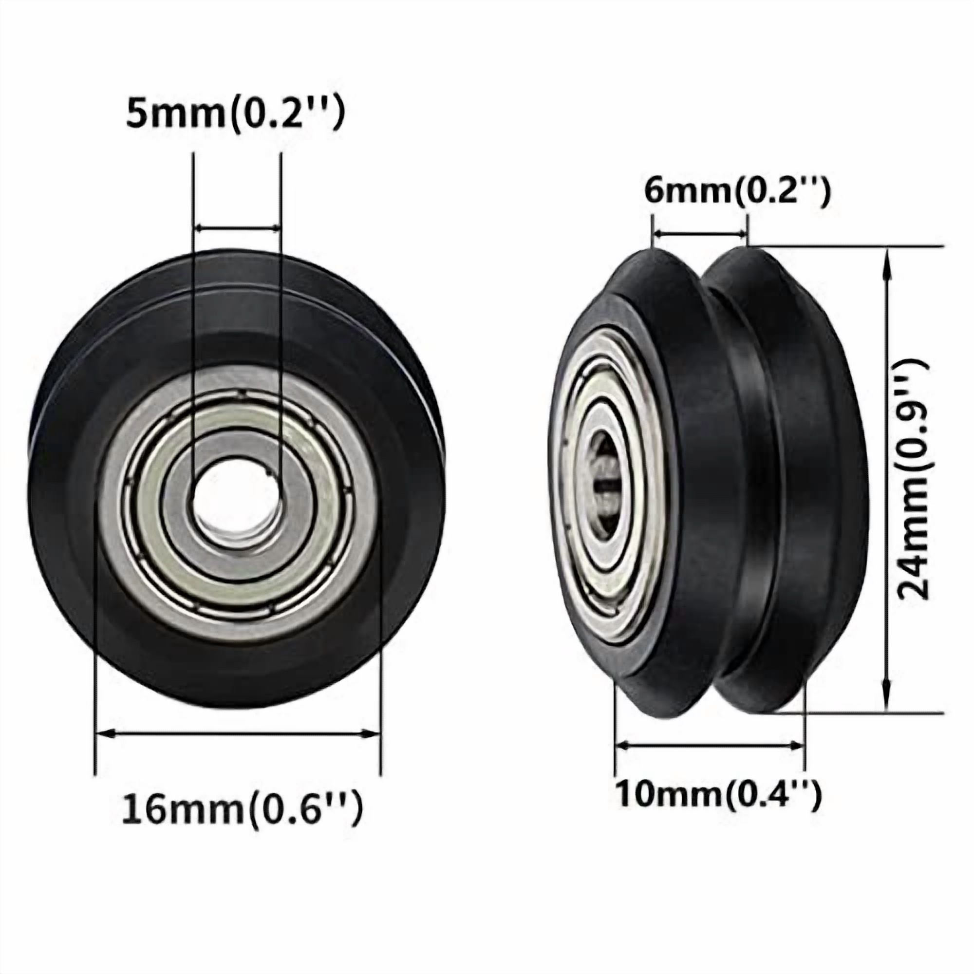 STAR- 3D Printer Pom Pulley V Groove Linear Bearing Rollers For Ender 3 ...