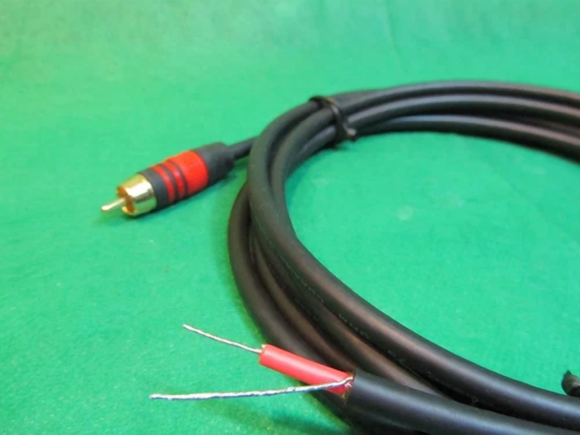 STAR- 4 Ft Dc Pro Speaker Subwoofer Shielded Cable, Gold Rca To Bare ...