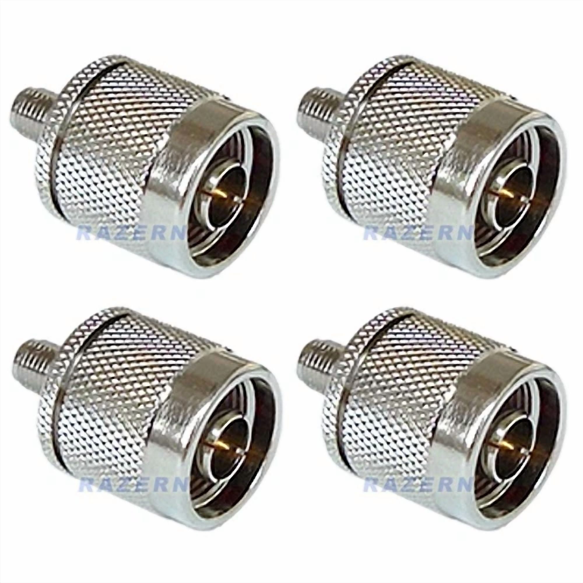 STAR- 4 Pack Sma Female To N Male Plug Coax Coaxial Cable Connector ...