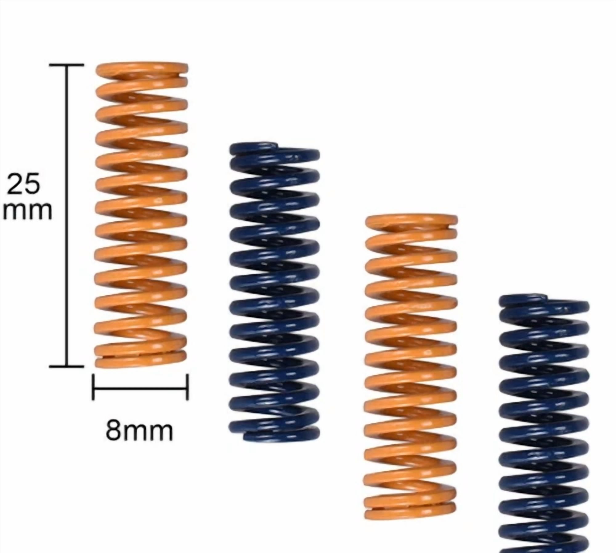 STAR- 4Pc Heated Bed Springs Die Springs Light Load Compression Spring ...