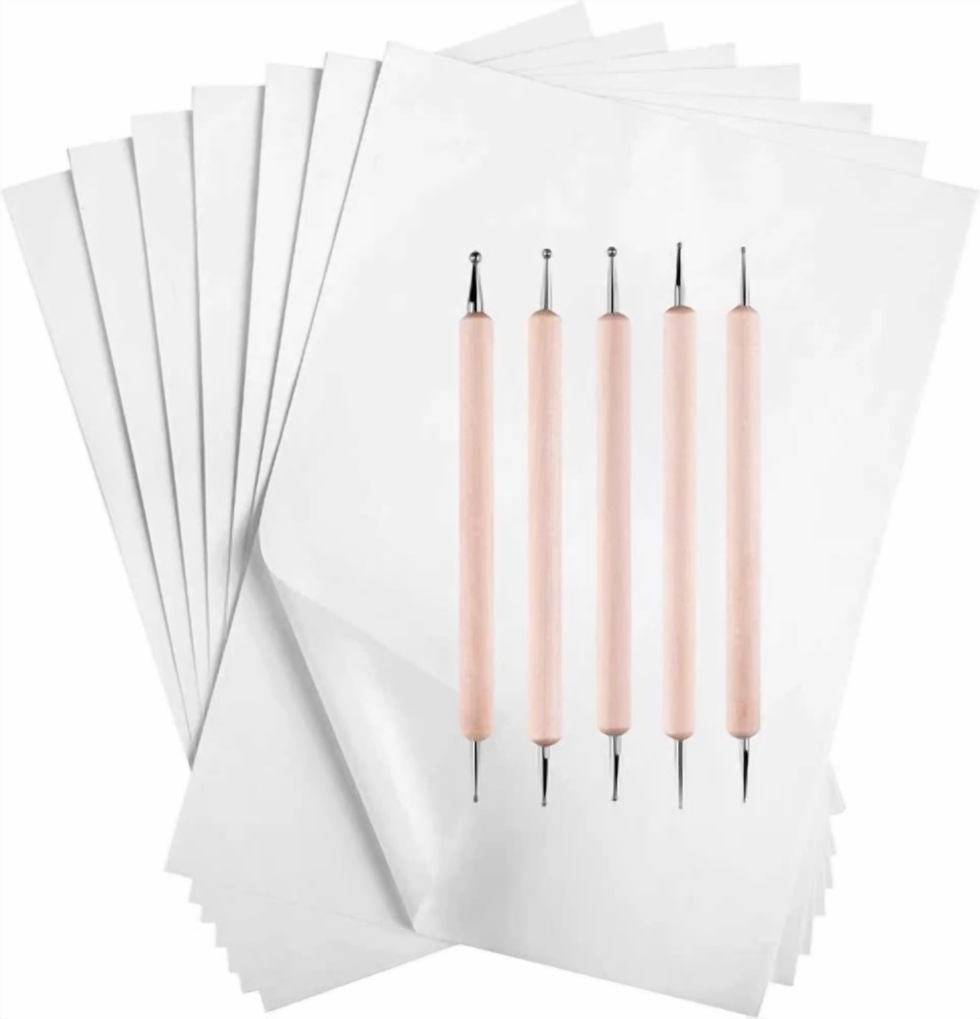 STAR- 50 Sheets Carbon Paper Graphite Paper White Carbon Transfer (8.5 ...